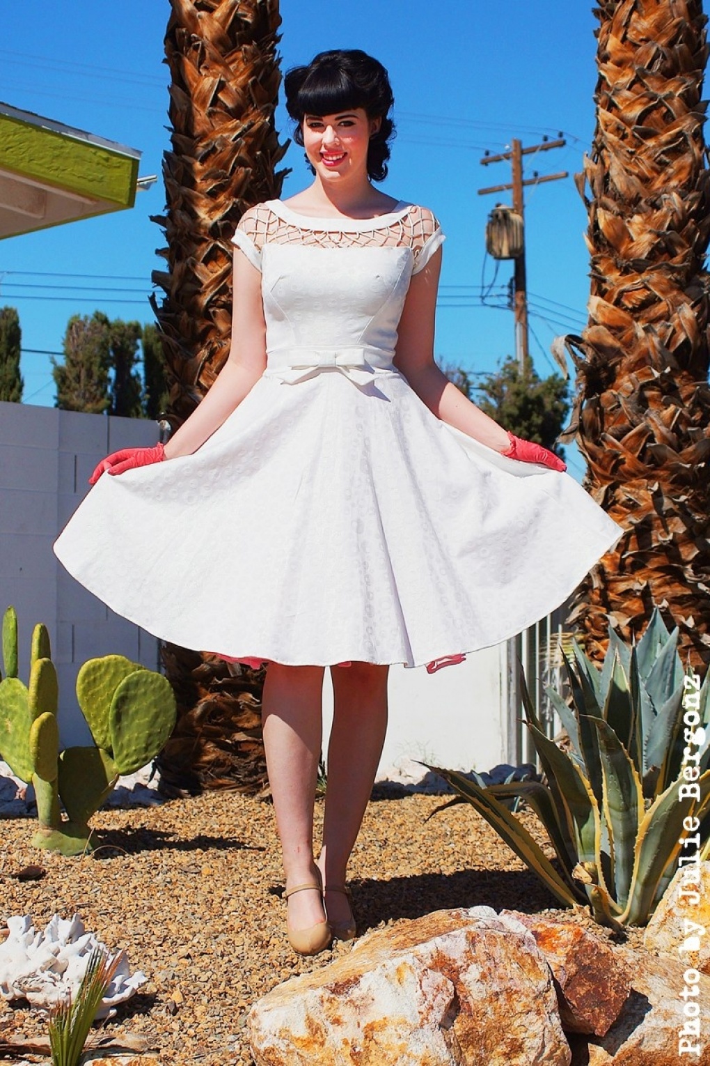 50s Alika Circle Dress Off White Tatyana
