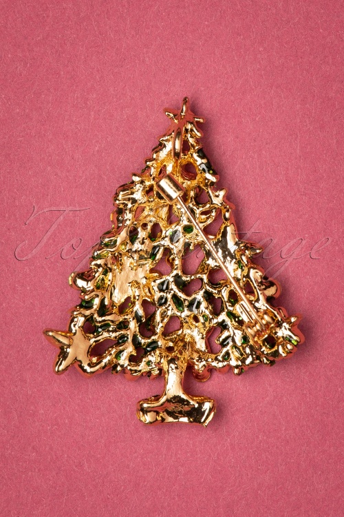 Collectif Clothing 50s Star Christmas Tree Brooch in Multi | Shop at ...