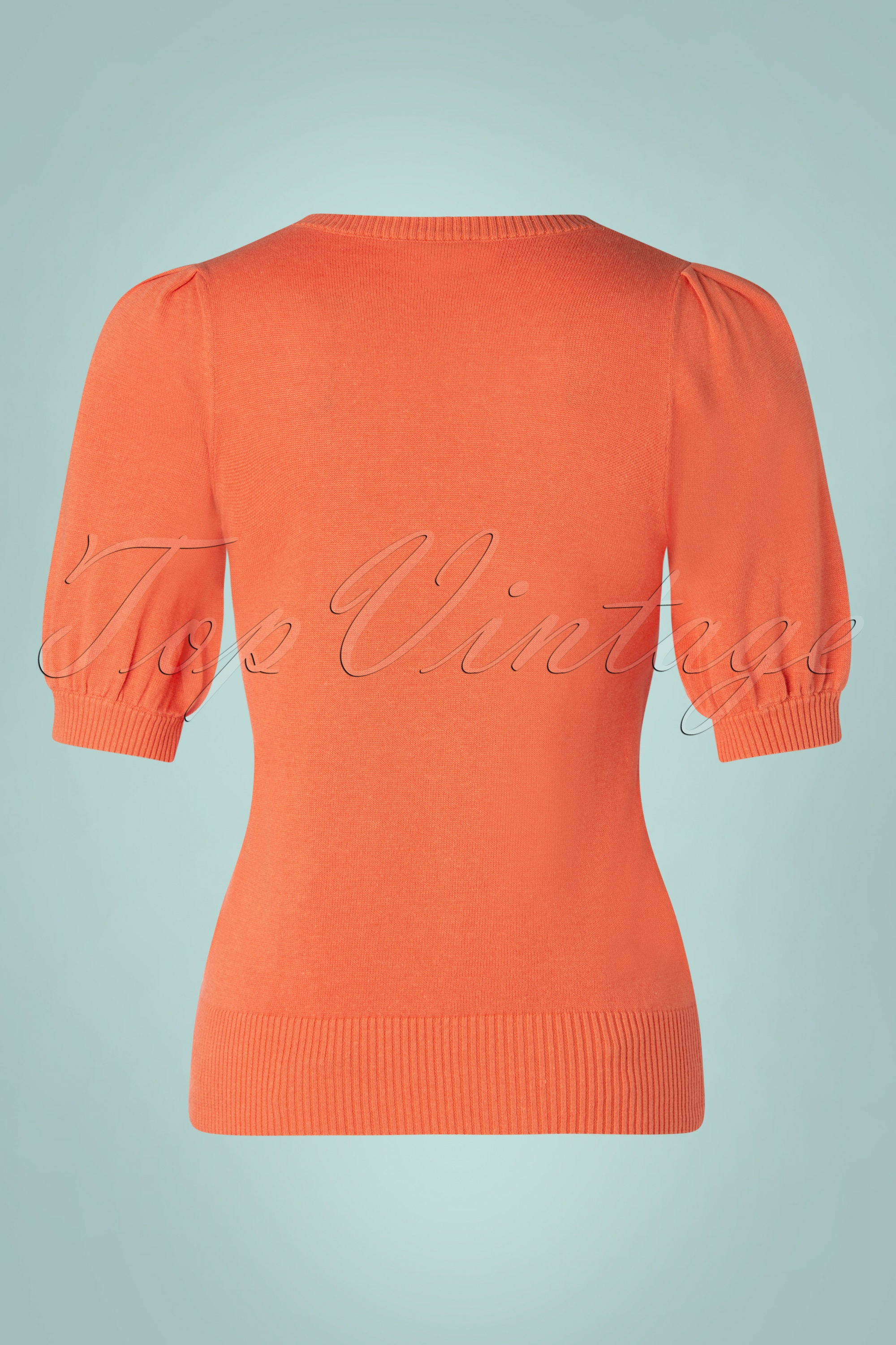 King Louie 60s Bella Rocky Ajour Puff Top in Peach Pink | Shop at ...