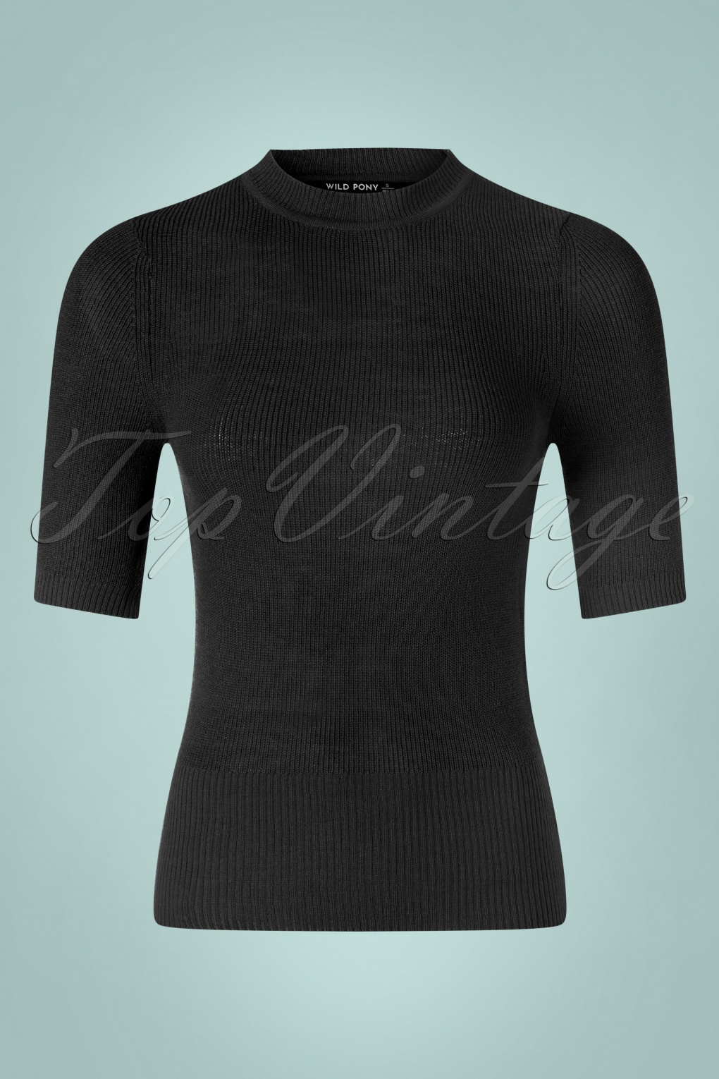 Wild Pony Trixie Top in Schwarz | Topvintage