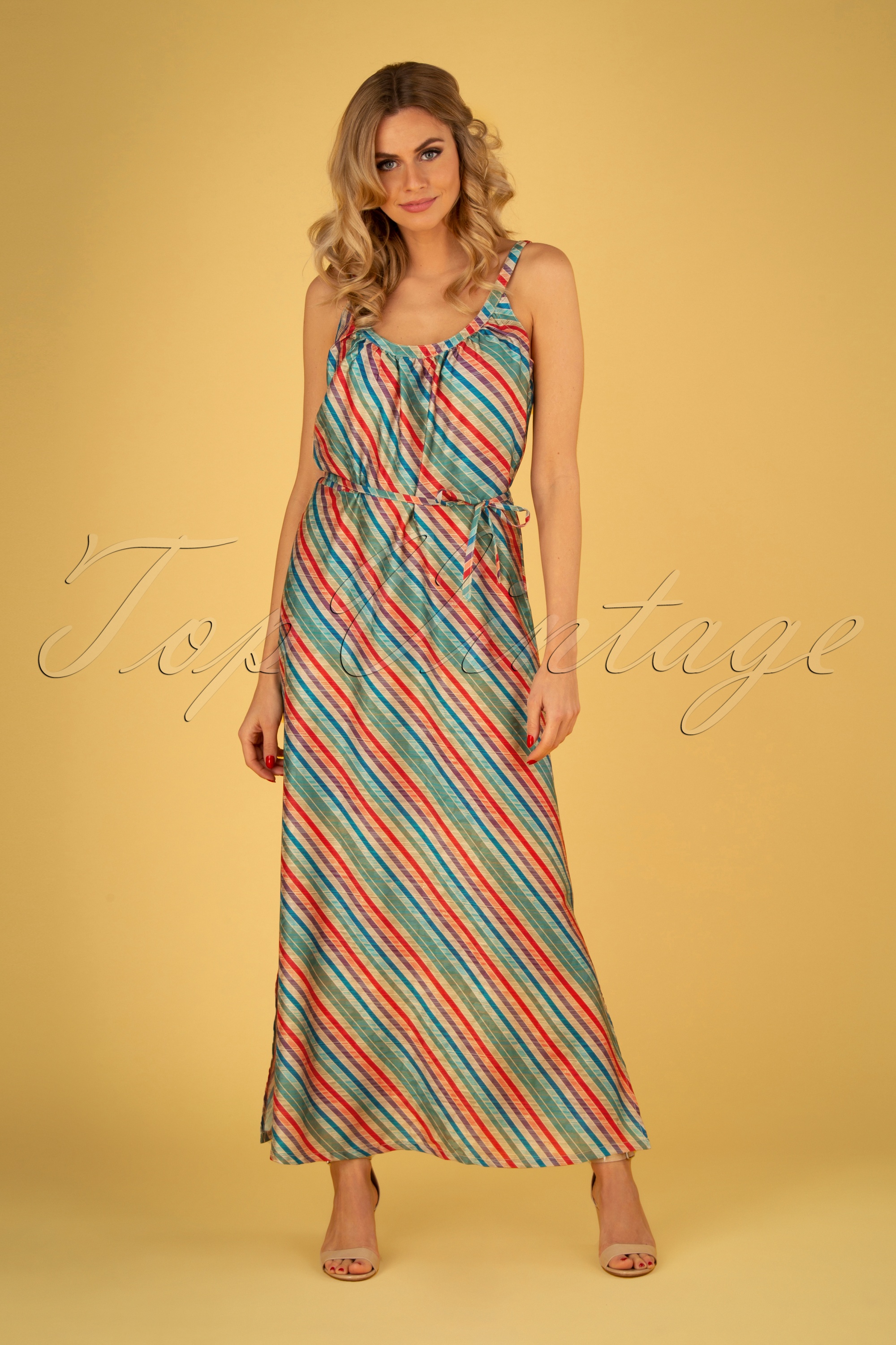 King Louie Allison Sacramento maxi jurk in Angora Crème | Shop bij ...