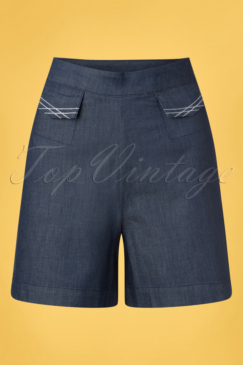 Mademoiselle YéYé | 70s Heatwave Shorts in Riviera Blue