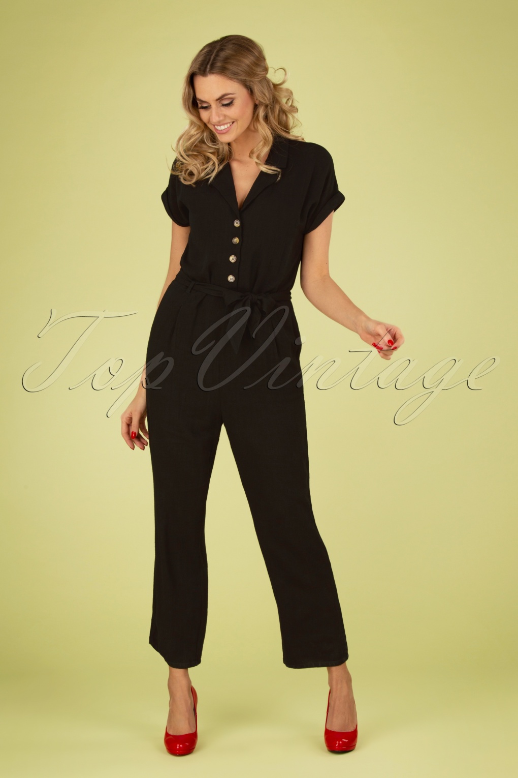 60s Daisy Hooper Jumpsuit in Black