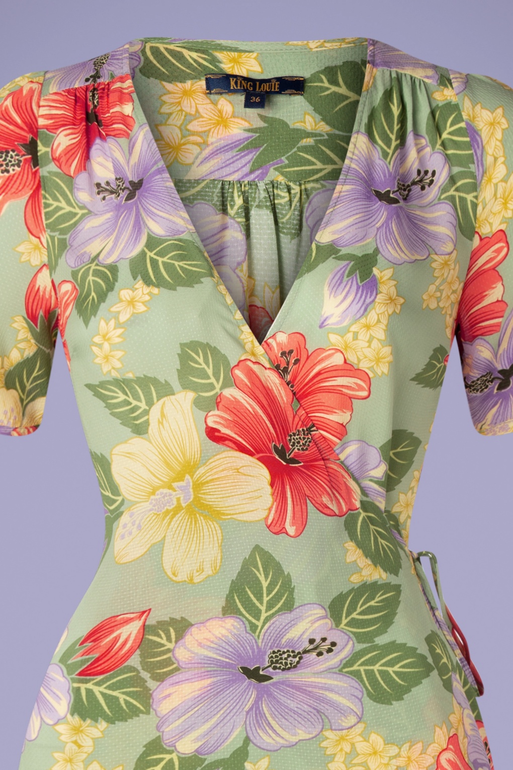 70s Paco Wrap Dress in Spar Green