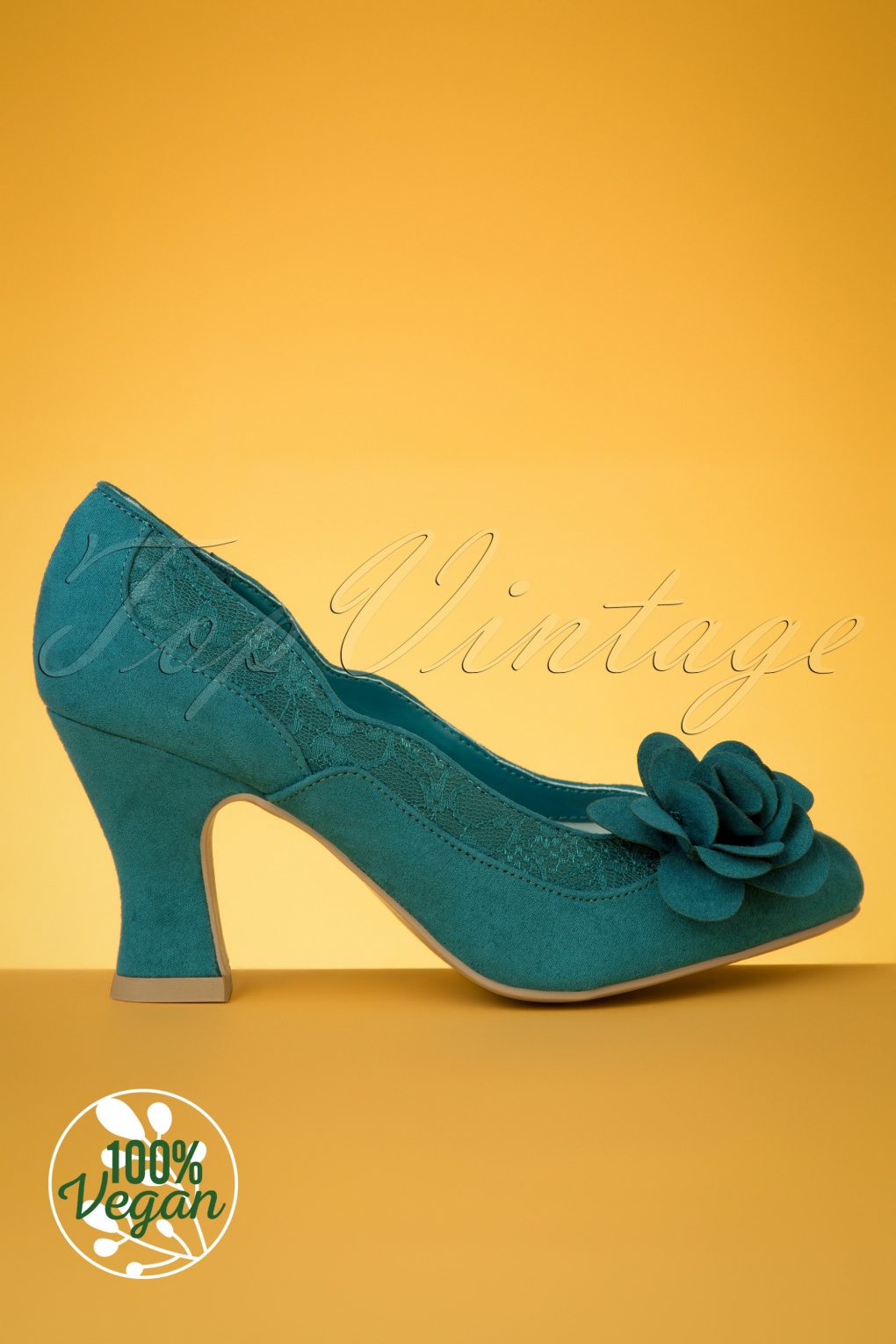 Ruby Shoo | 50s Chrissie Pumps in Petrol