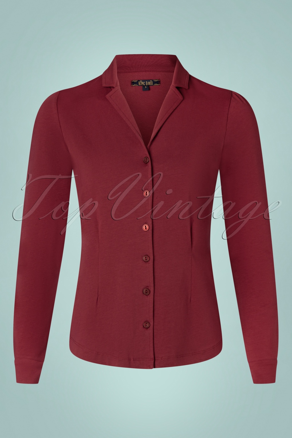 Patty Light Blouse Années 60 en Rouge Tibétain King Louie | Topvintage