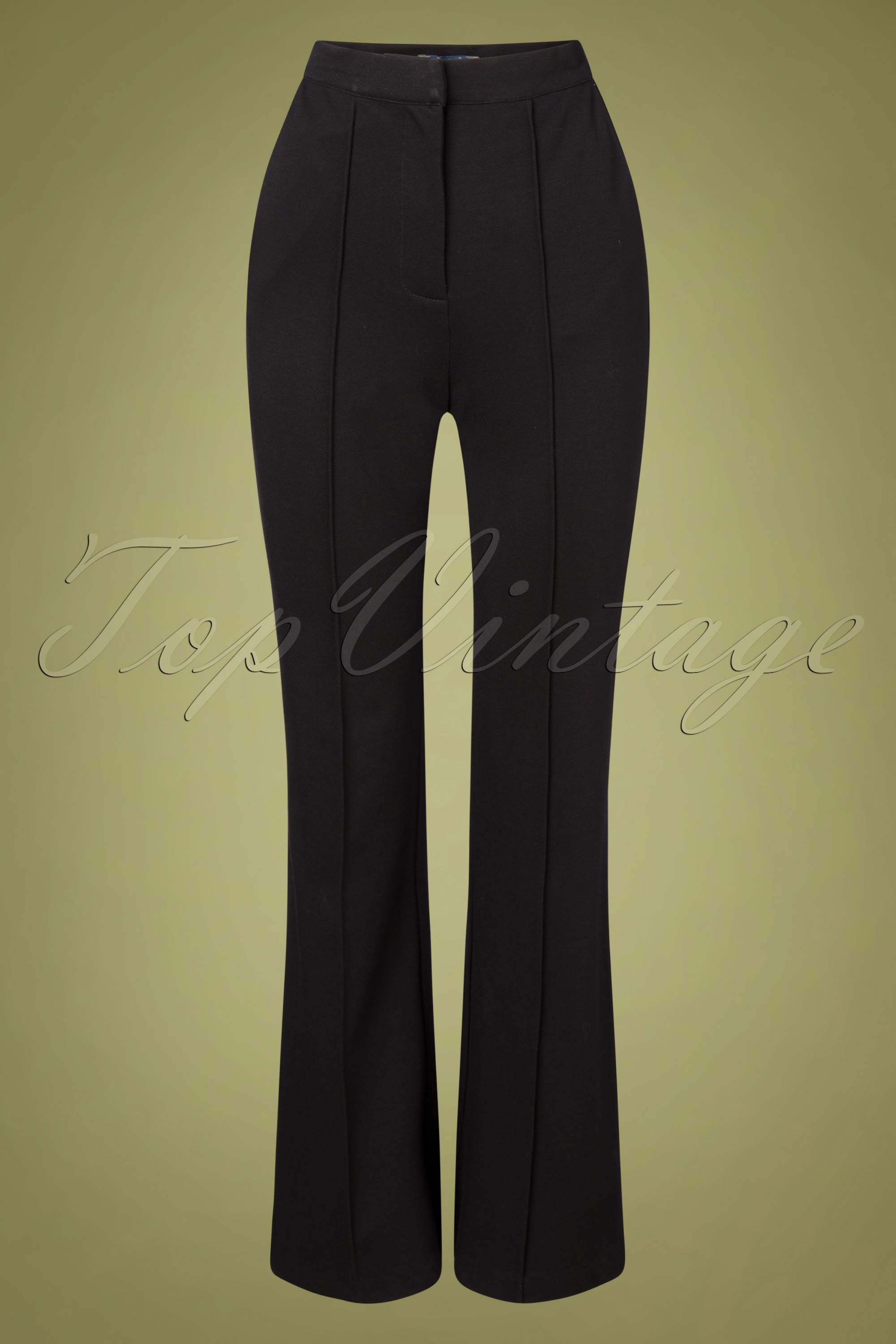 Gael Pintuck Aurora Pants Années 70 en Noir King Louie | Topvintage