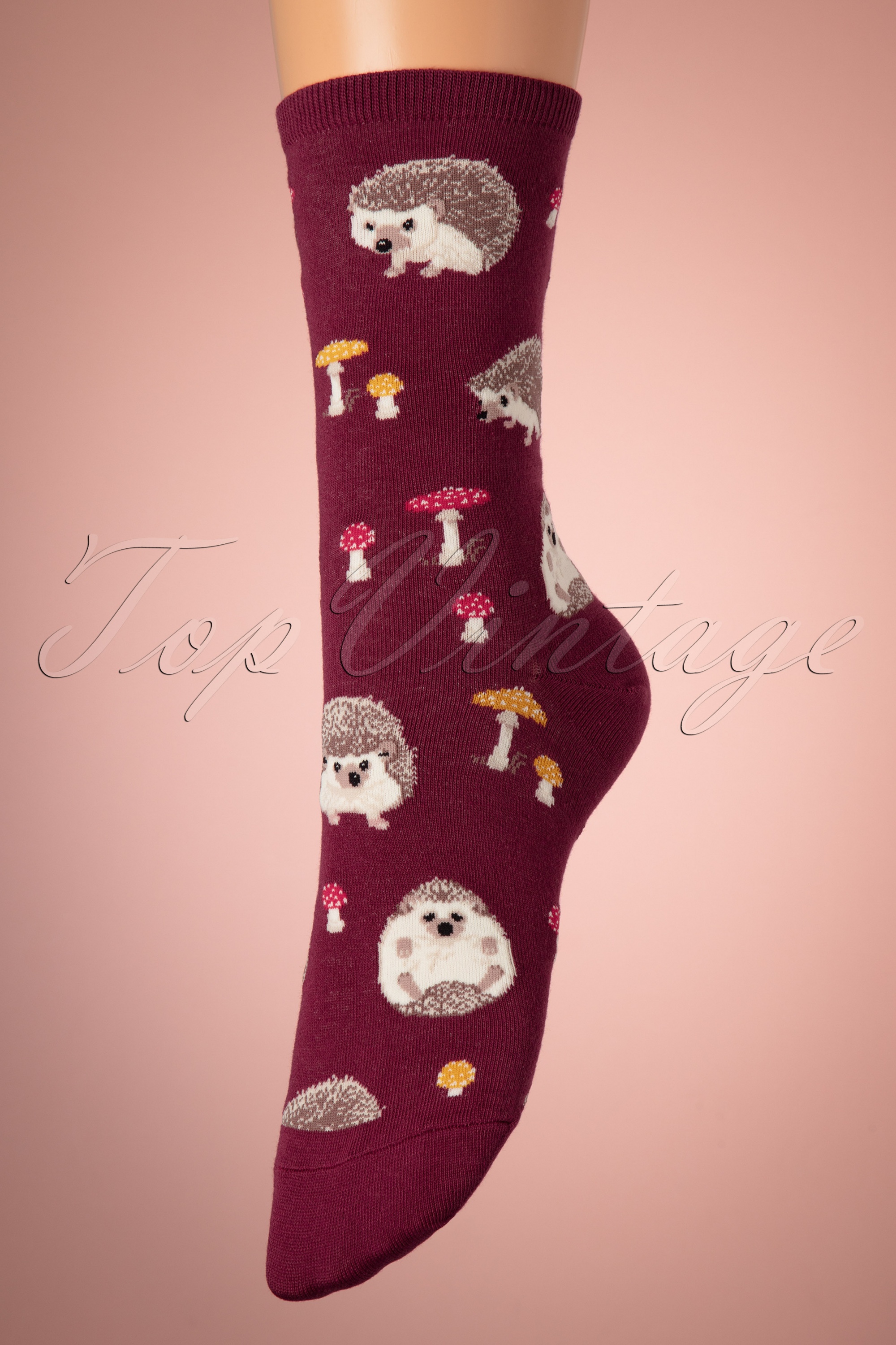 Socksmith Slow Poke Socken in Rot | Topvintage