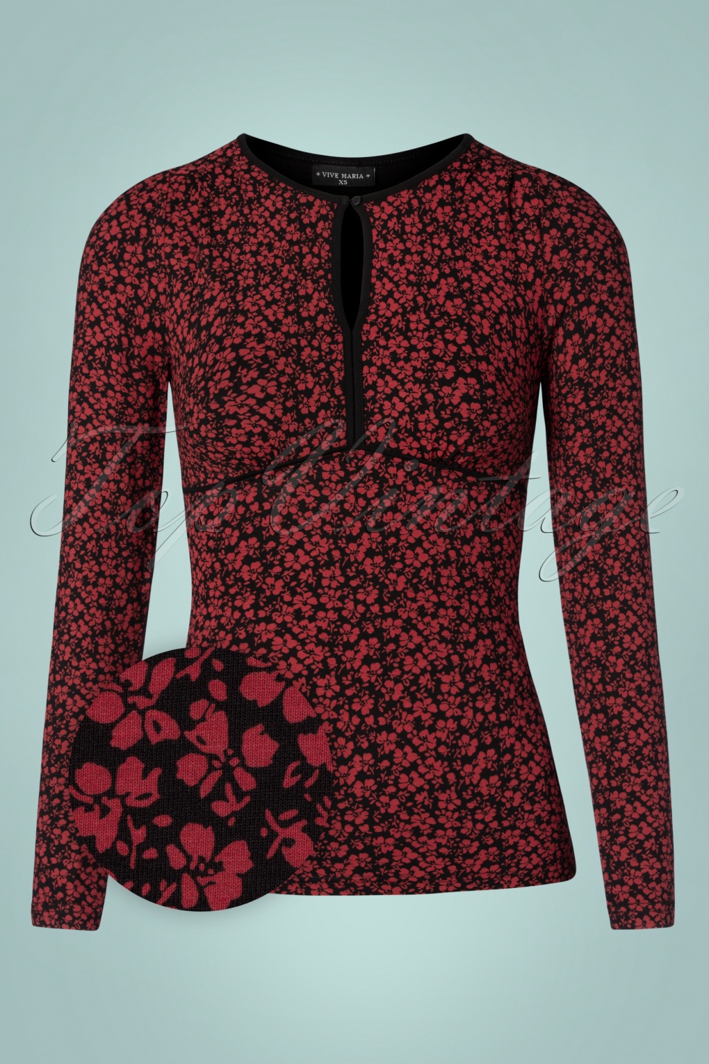 Vive Maria | 60s My Passion Shirt in Black and Red