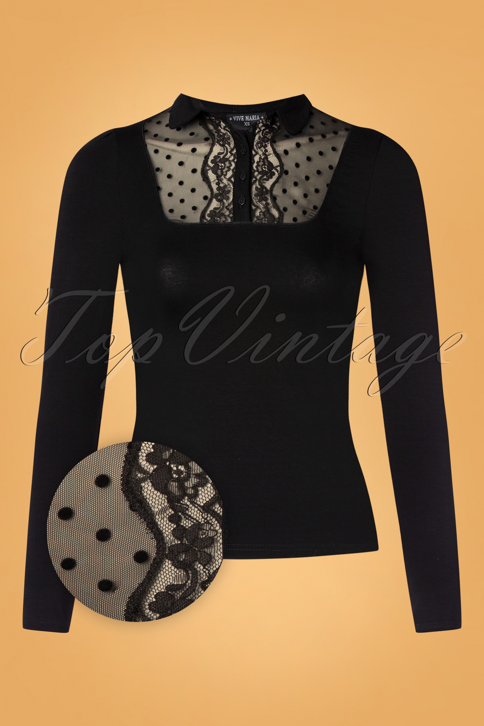 Vive Maria 60s Montmartre Shirt in Black | Shop at Topvintage