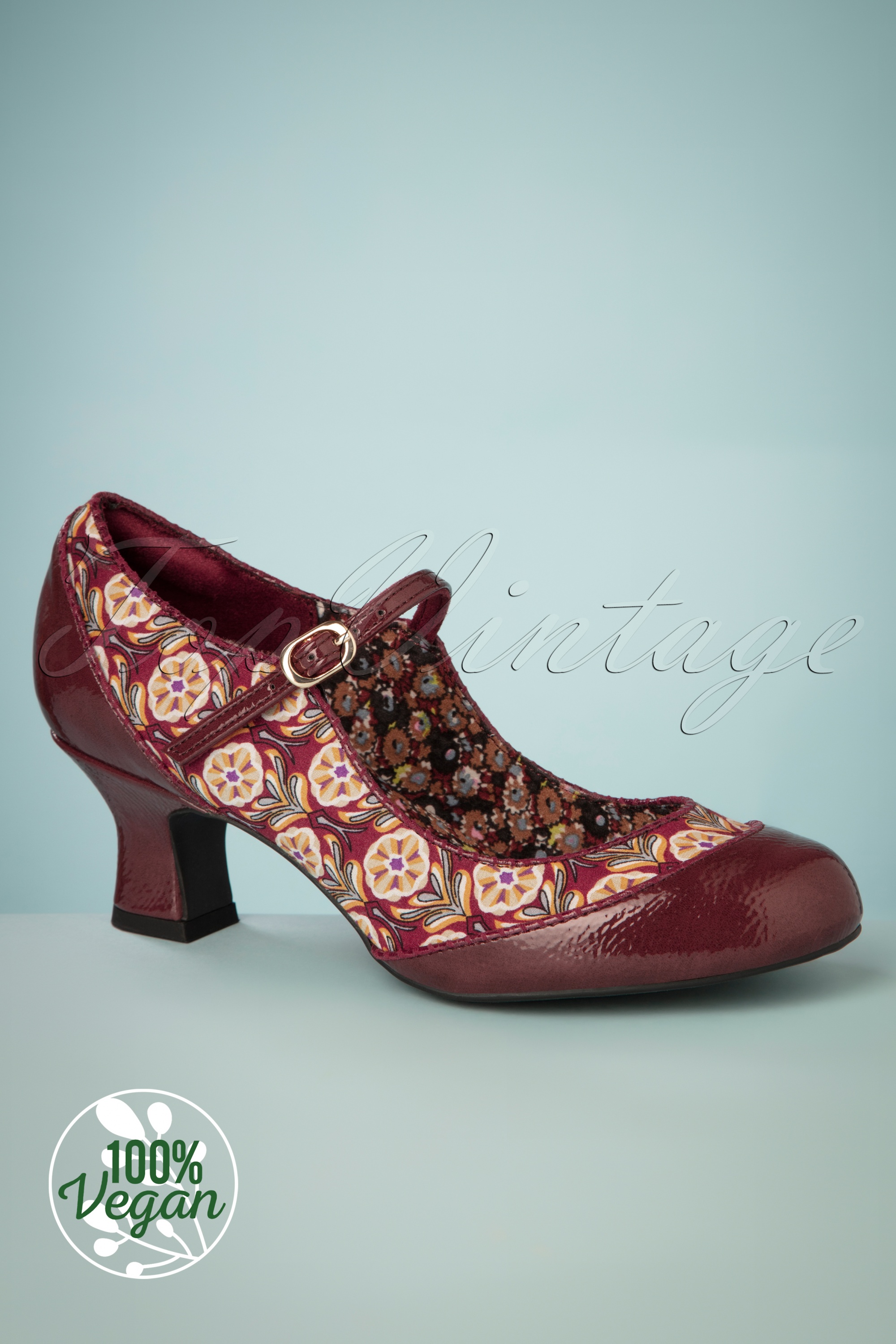 Ruby Shoo Clara Pumps in burgundy | Shop bij Topvintage