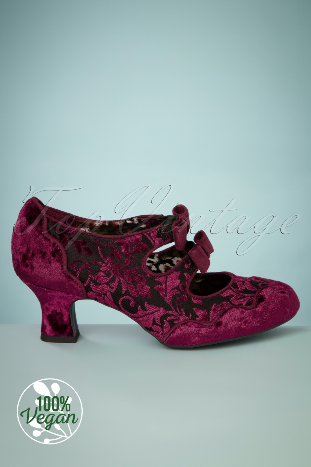Ruby Shoo | 50s Sophia Velvet Pumps in Wine