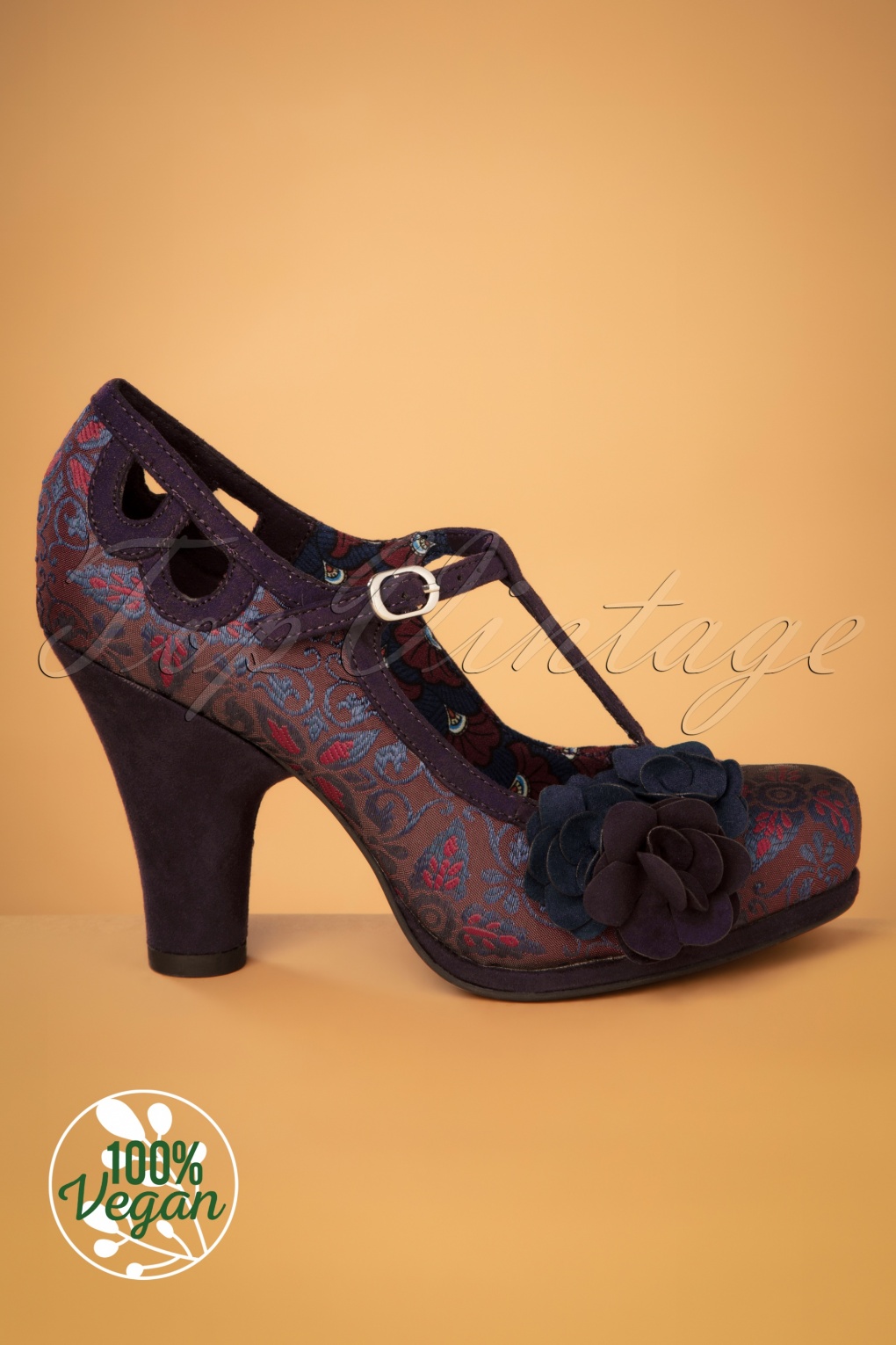 Ruby Shoo | 50s Valerie Pumps in Aubergine
