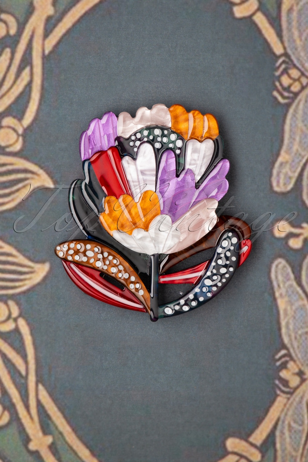 Erstwilder Protea in Bloom Brooch | Shop at Topvintage