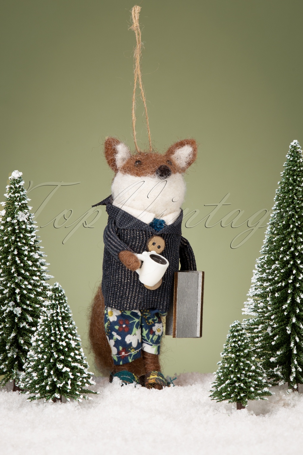 Sass & Belle Working From Home Fox Felt Decoration | Acheter chez ...