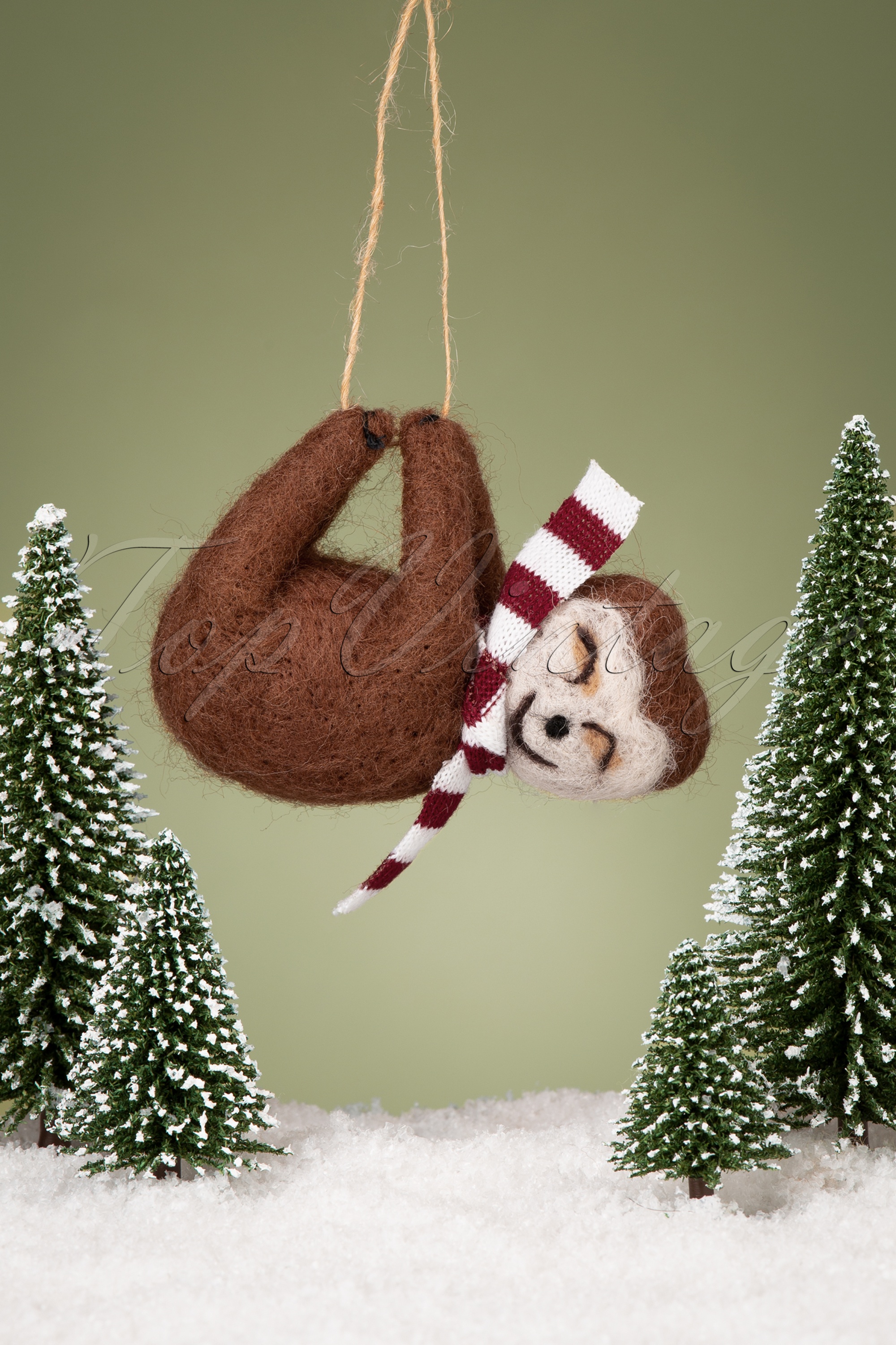 Sass & Belle Swinging Sloth with Scarf Felt Decoration | Shop at Topvintage