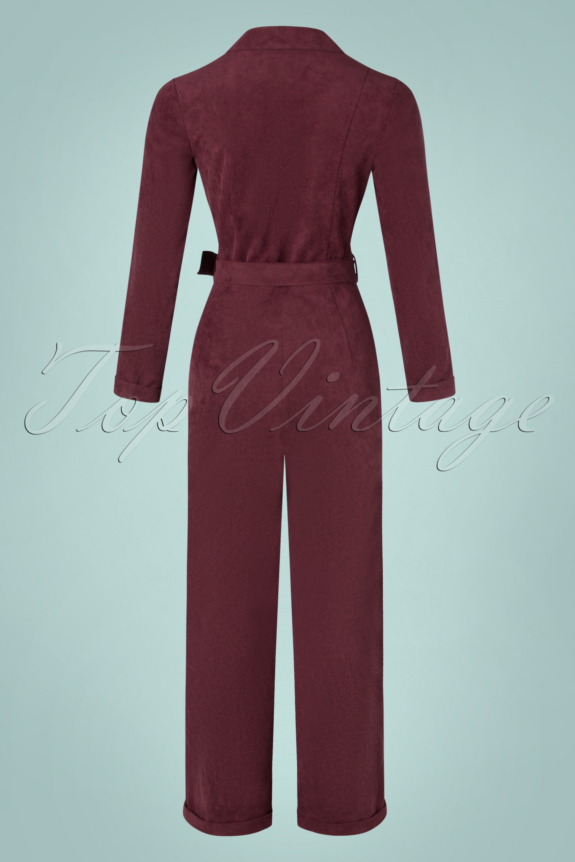 Banned Retro 50s Fem Rule Jumpsuit In Burgundy Shop At Topvintage
