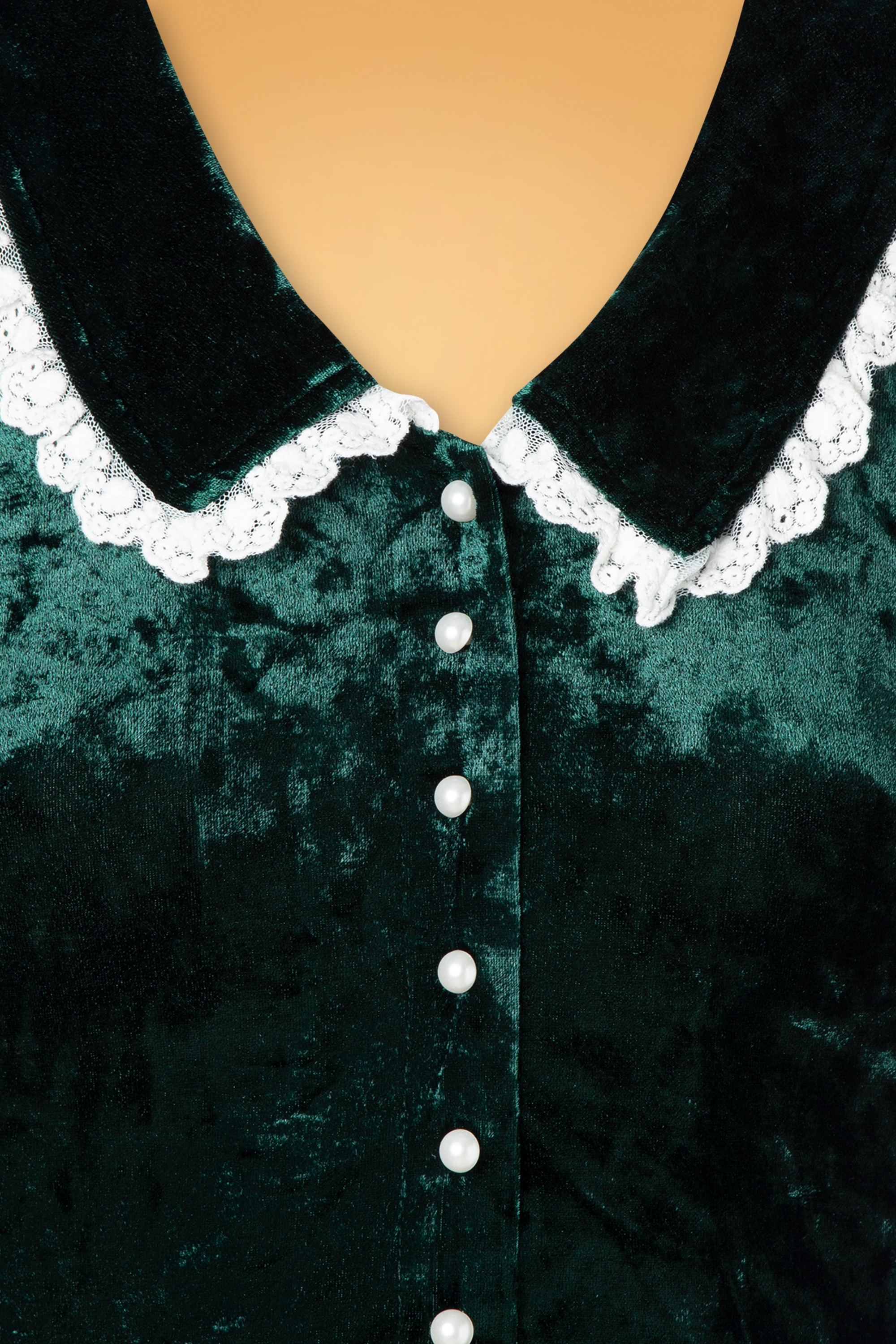 Timeless Annabelle Jumpsuit aus grünem Samt | Topvintage