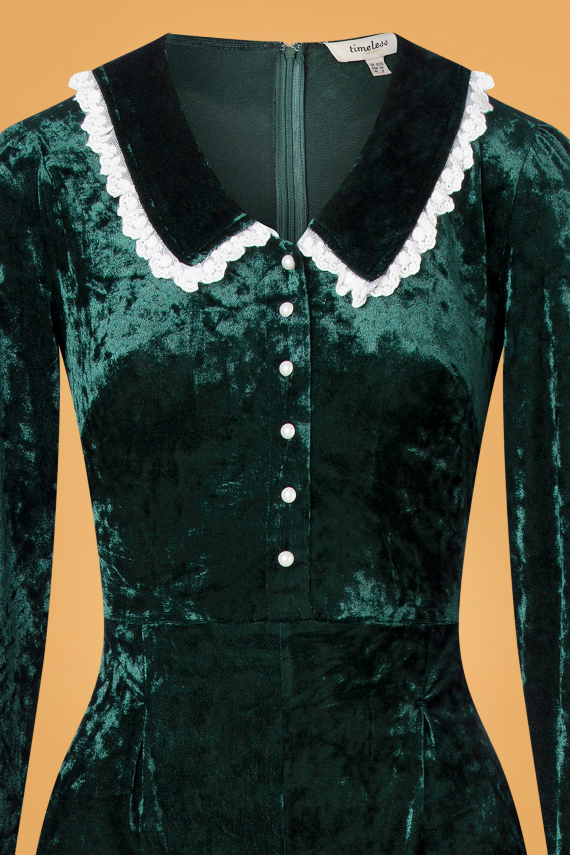 Timeless Annabelle Jumpsuit aus grünem Samt | Topvintage