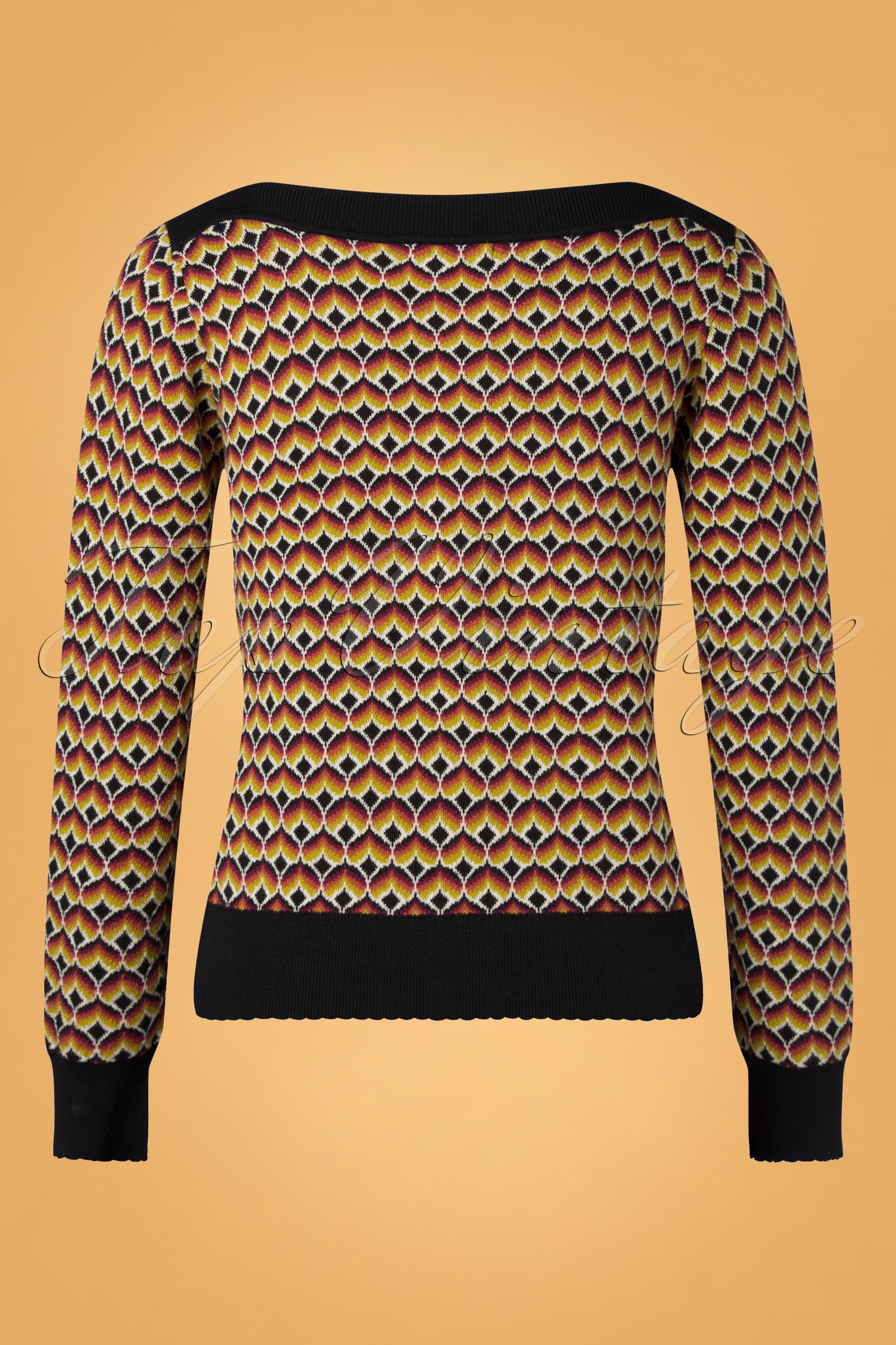 King Louie Audrey Lollipop top in zwart | Topvintage