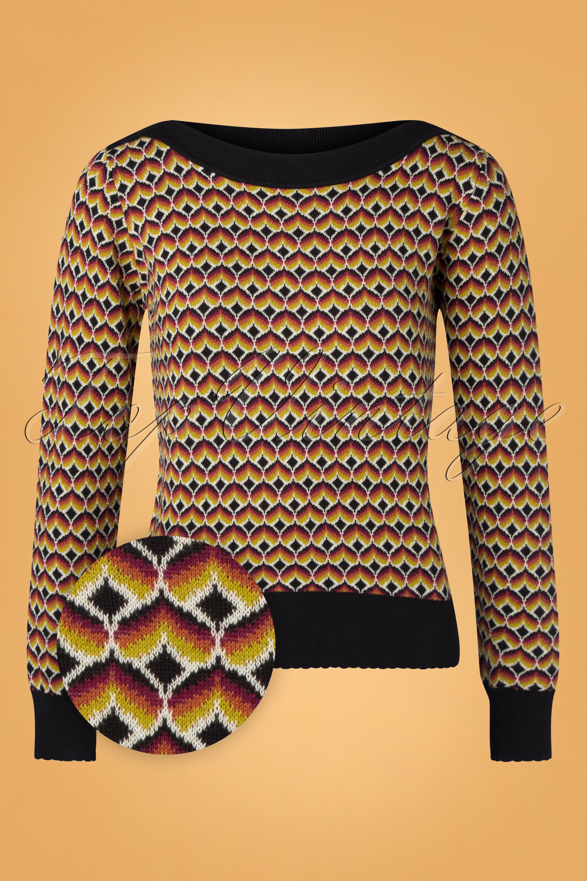 King Louie Audrey Lollipop Top in Schwarz | Einkaufen bei Topvintage