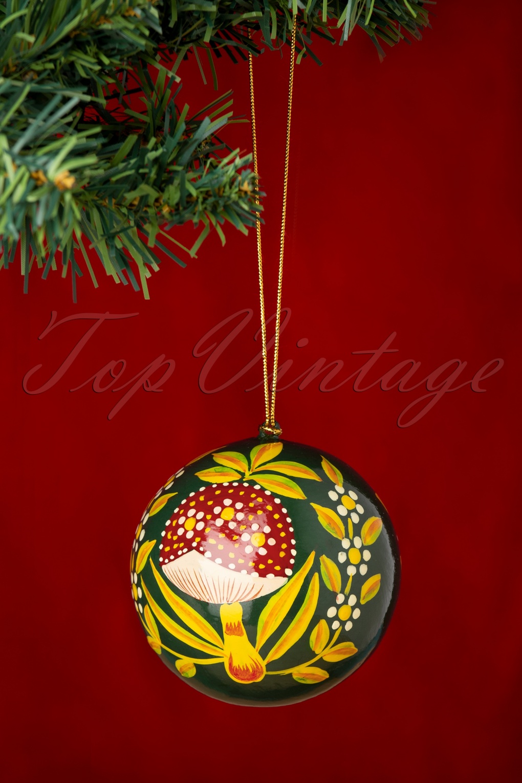 Sass Belle Mushroom Paper Mache Bauble sass-belle-mushroom-paper-mache-bauble