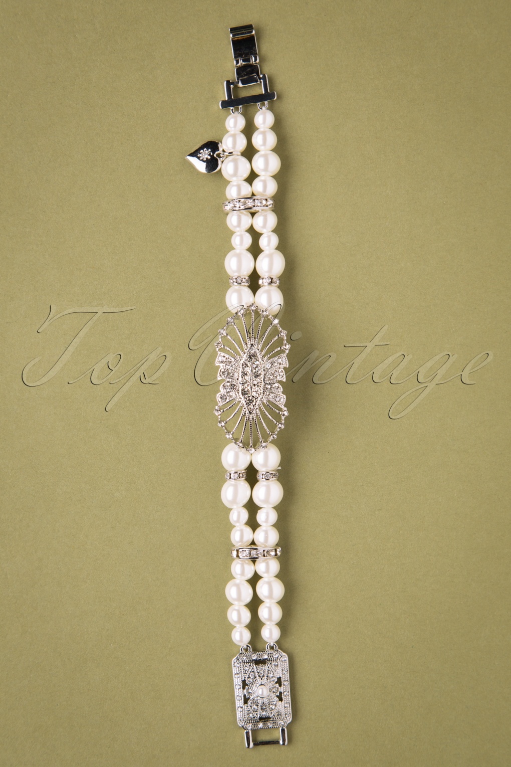 Lovely | 20s Deco Pearl Bracelet in Ivory