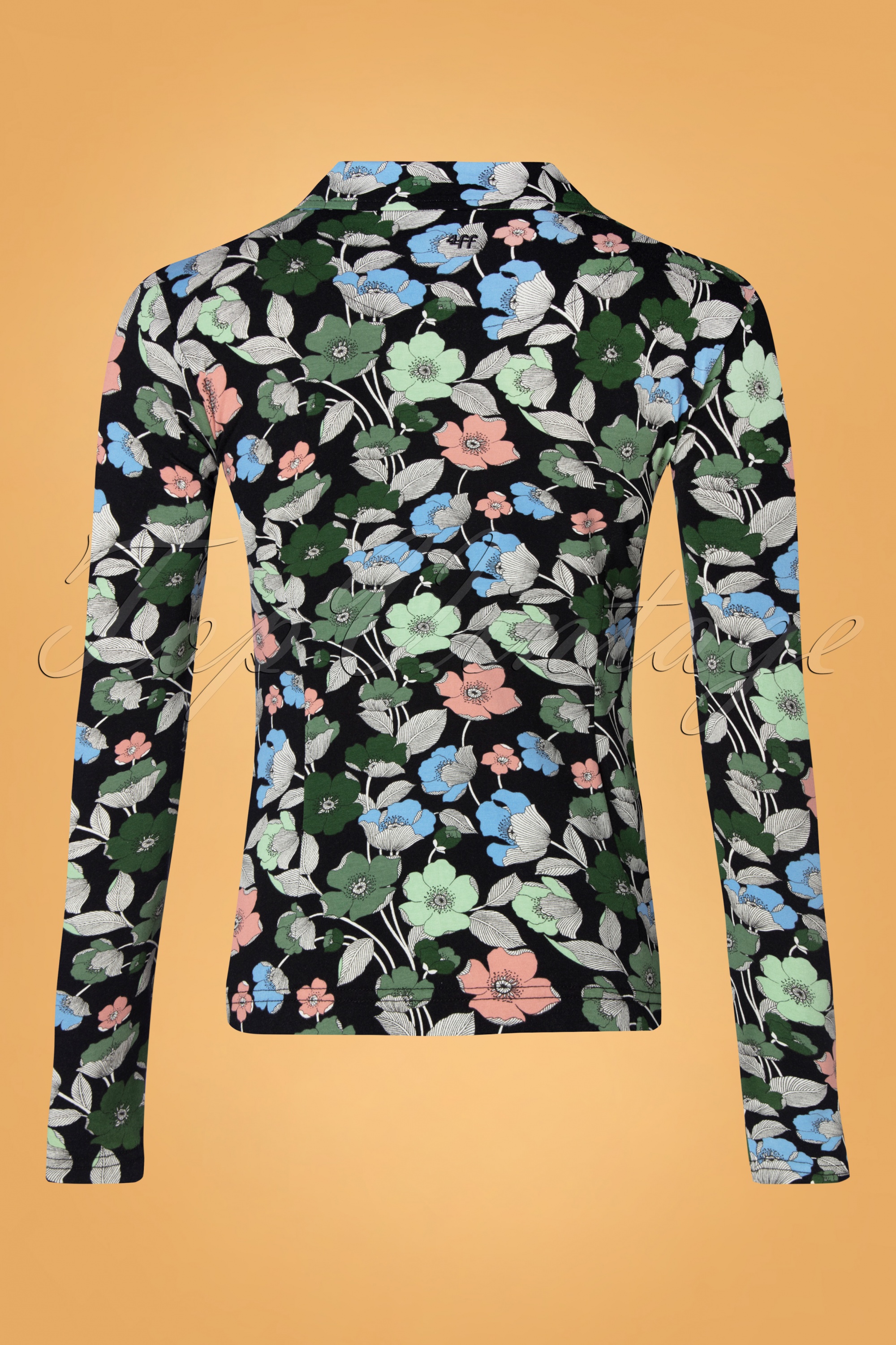 4FunkyFlavours Let's Get With The Beat blouse in zwart en groen | Shop bij Topvintage
