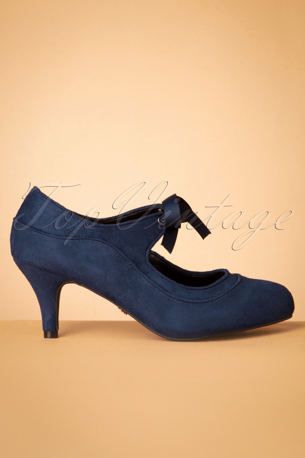 Lulu Hun 50s Jeanie Pumps In Navy