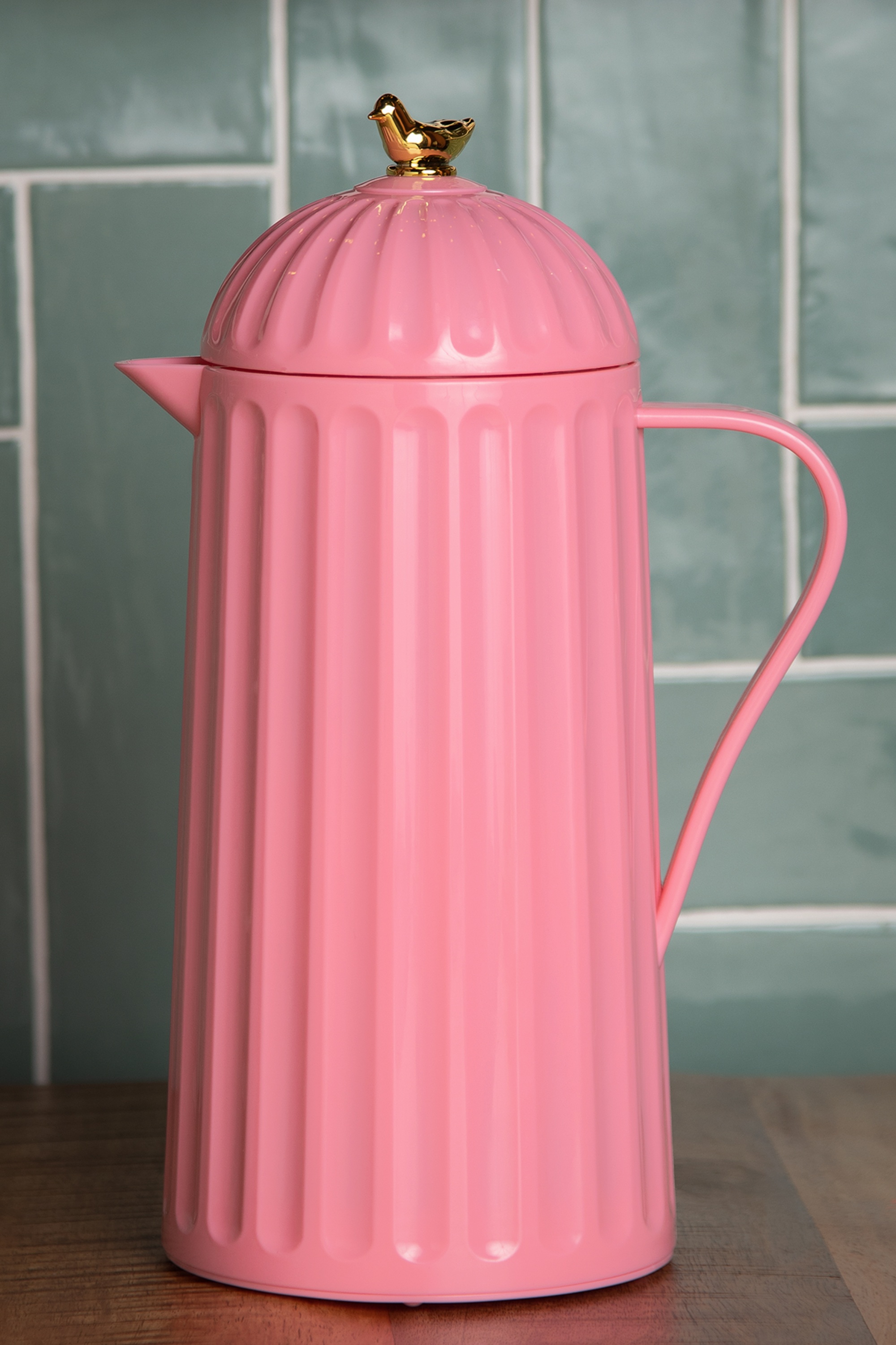 Rice Gold Bird Thermos in Pink | Shop at Topvintage