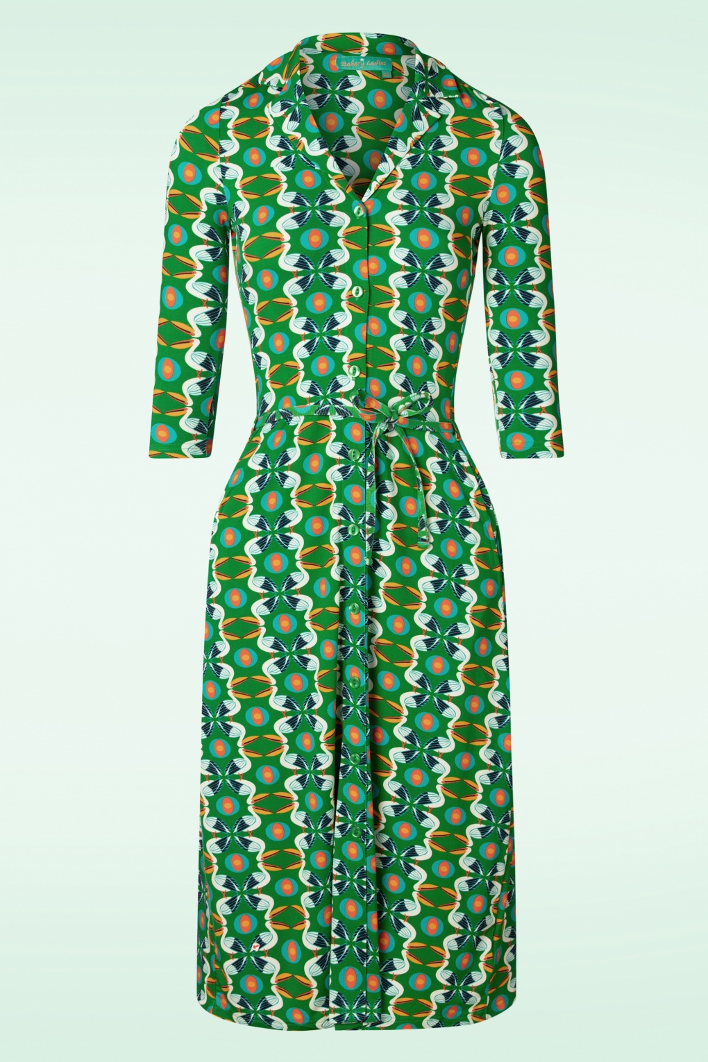 Bakery Ladies Polo Dress in Grasshopper | Topvintage