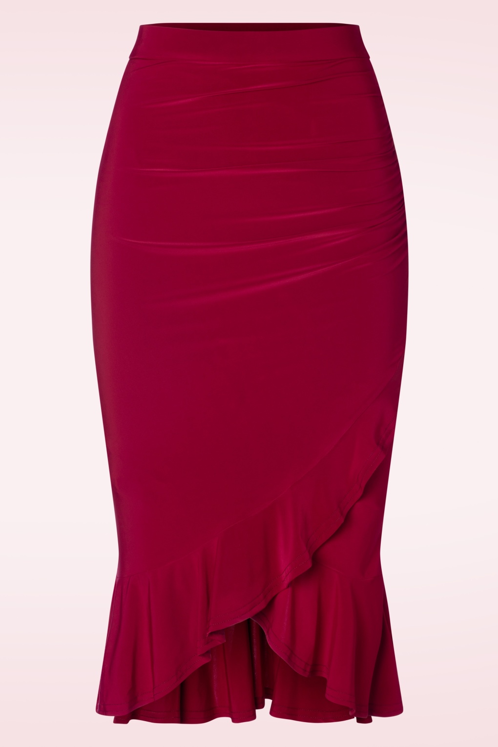 Vintage Chic for Topvintage Gianna Ruffle Pencil Skirt in Red | Shop at ...
