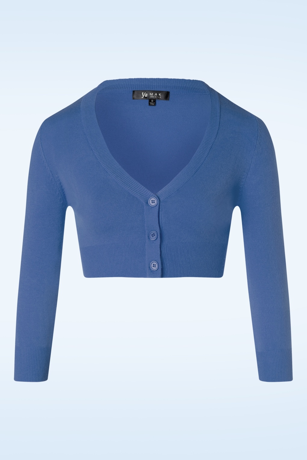 Mak Sweater Shela Cropped Cardigan in Viola Blue | Shop at Topvintage