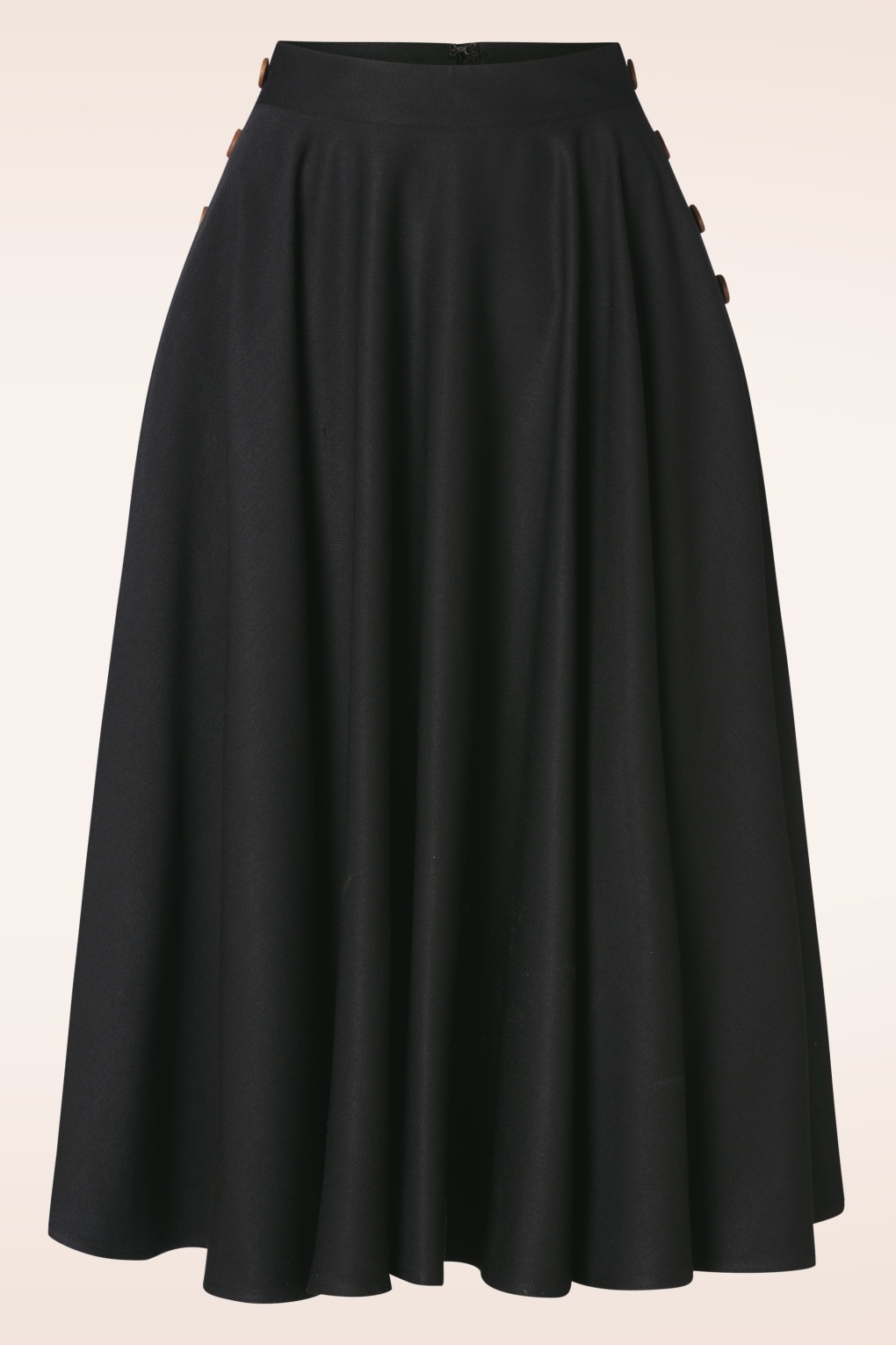 Banned Retro Polly May Swing Skirt en Noir | Acheter chez Topvintage