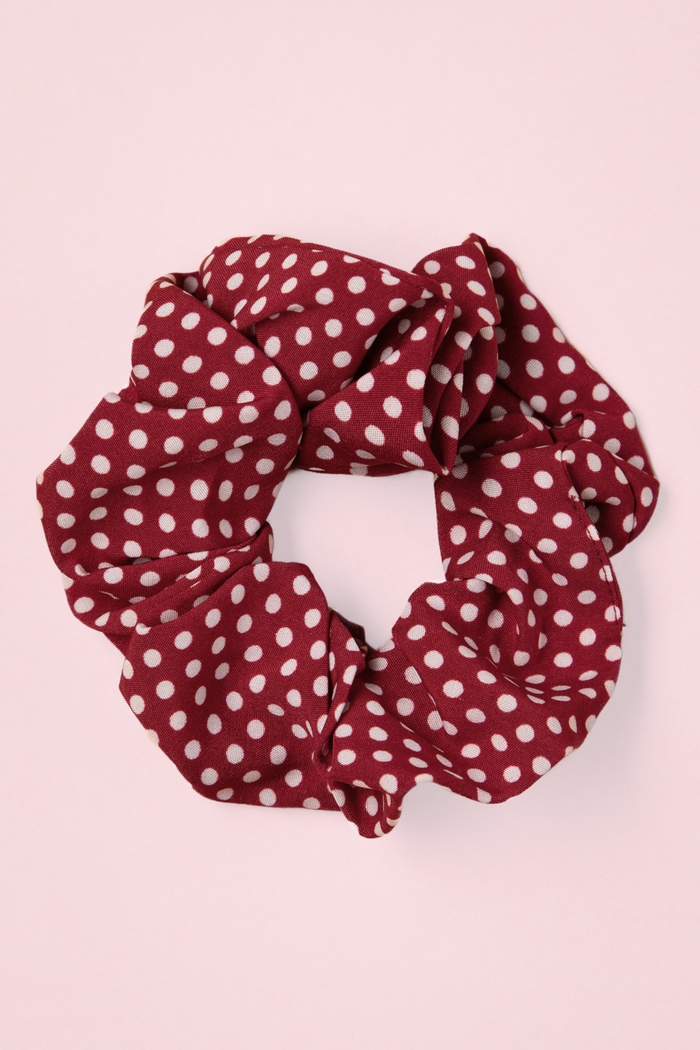 Banned Retro dotty scrunchie in rood | Topvintage