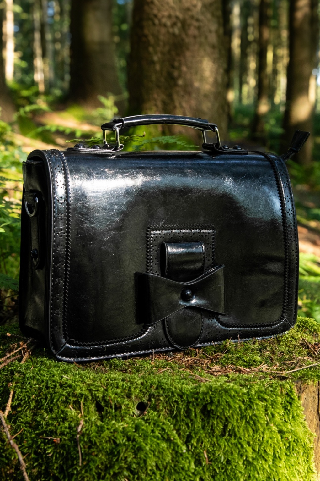 Banned Retro Scandal Office Handtasche in Schwarz | Topvintage