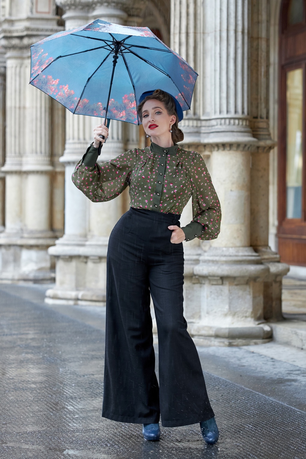 Miss Candyfloss Neisha Lee tartan pantalon met hoge taille in ...