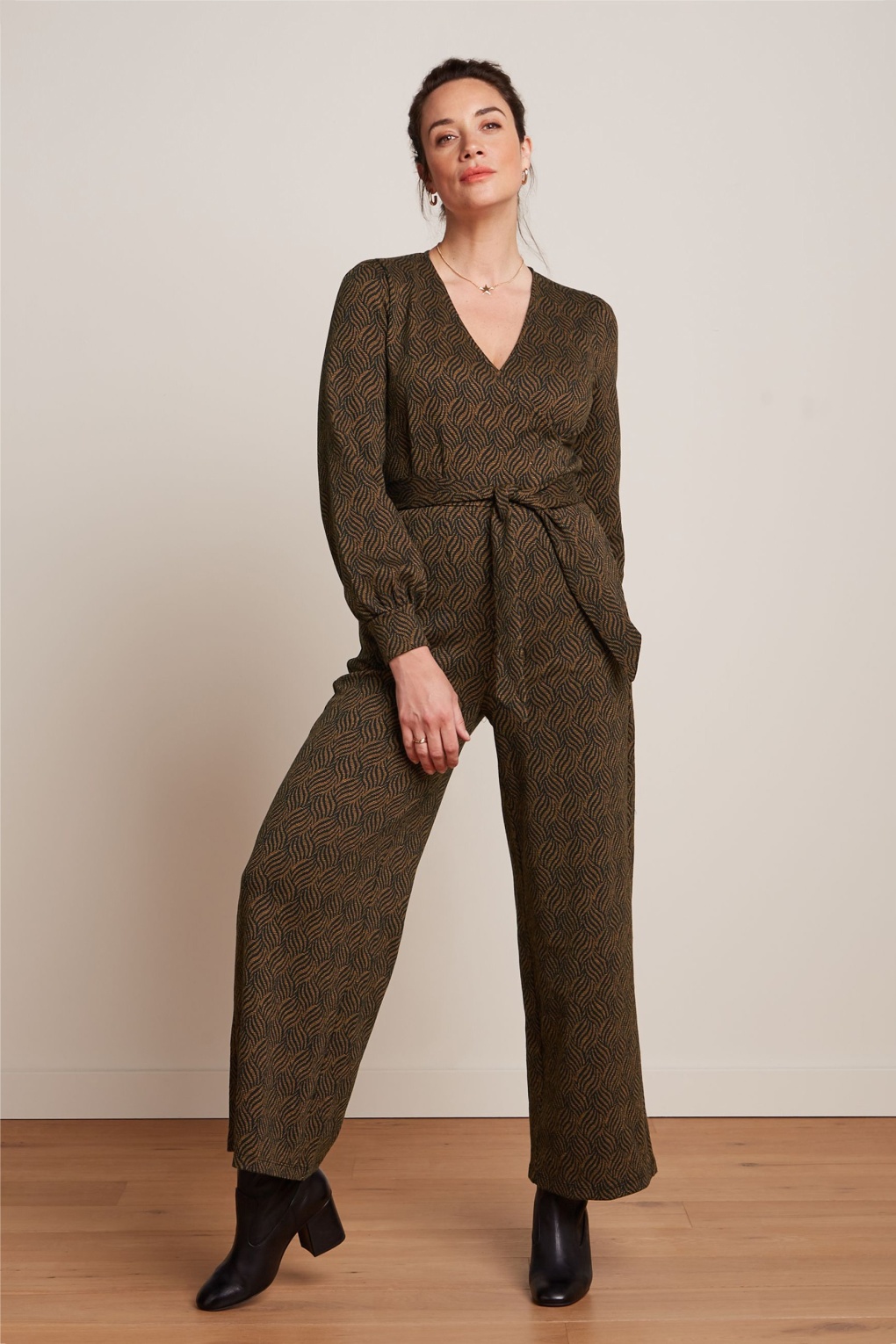 King Louie Combinaison Zita Ruby en jacquard noir | Acheter chez Topvintage