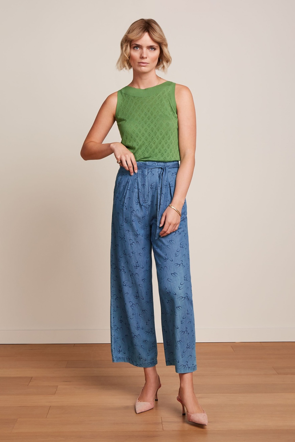 King Louie Neva Pants Coco in Moonlight Blue | Shop at Topvintage