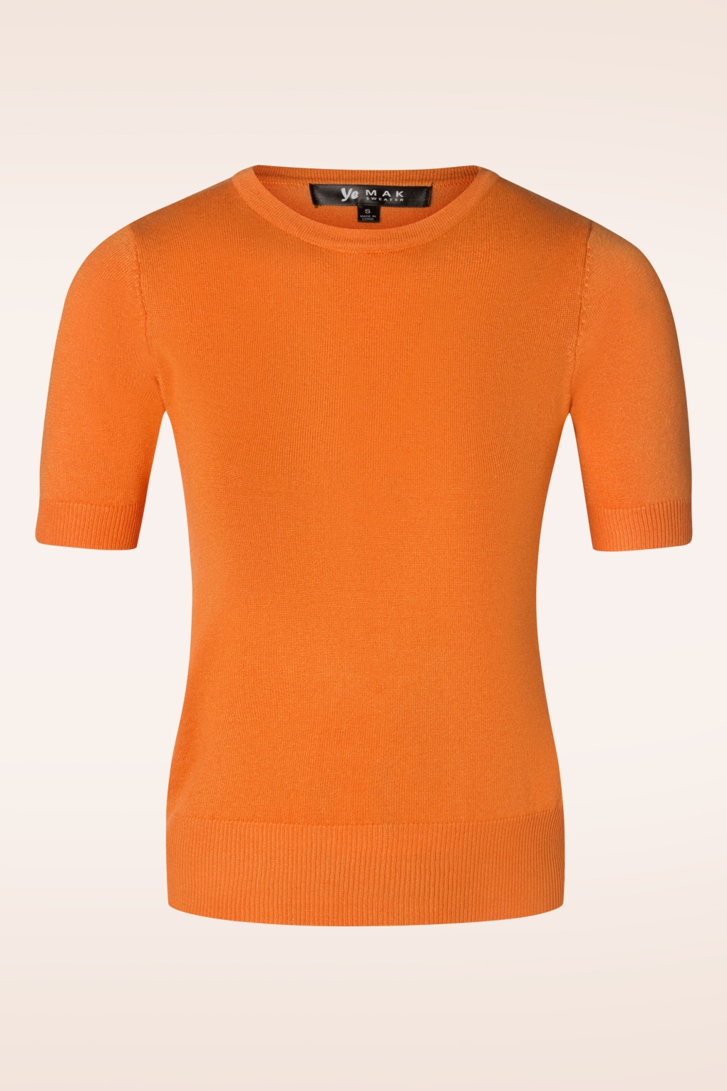 Mak Sweater Debbie Kurzarmpullover in Hellorange | Einkaufen bei Topvintage