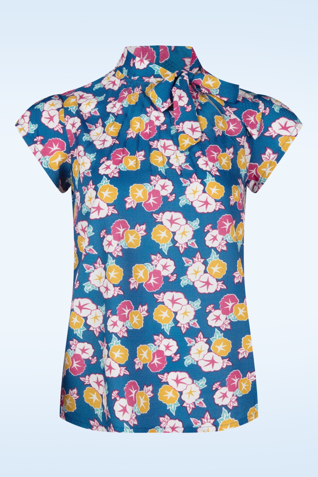Haut Anna Venus en bleu et multicolore Circus | Topvintage