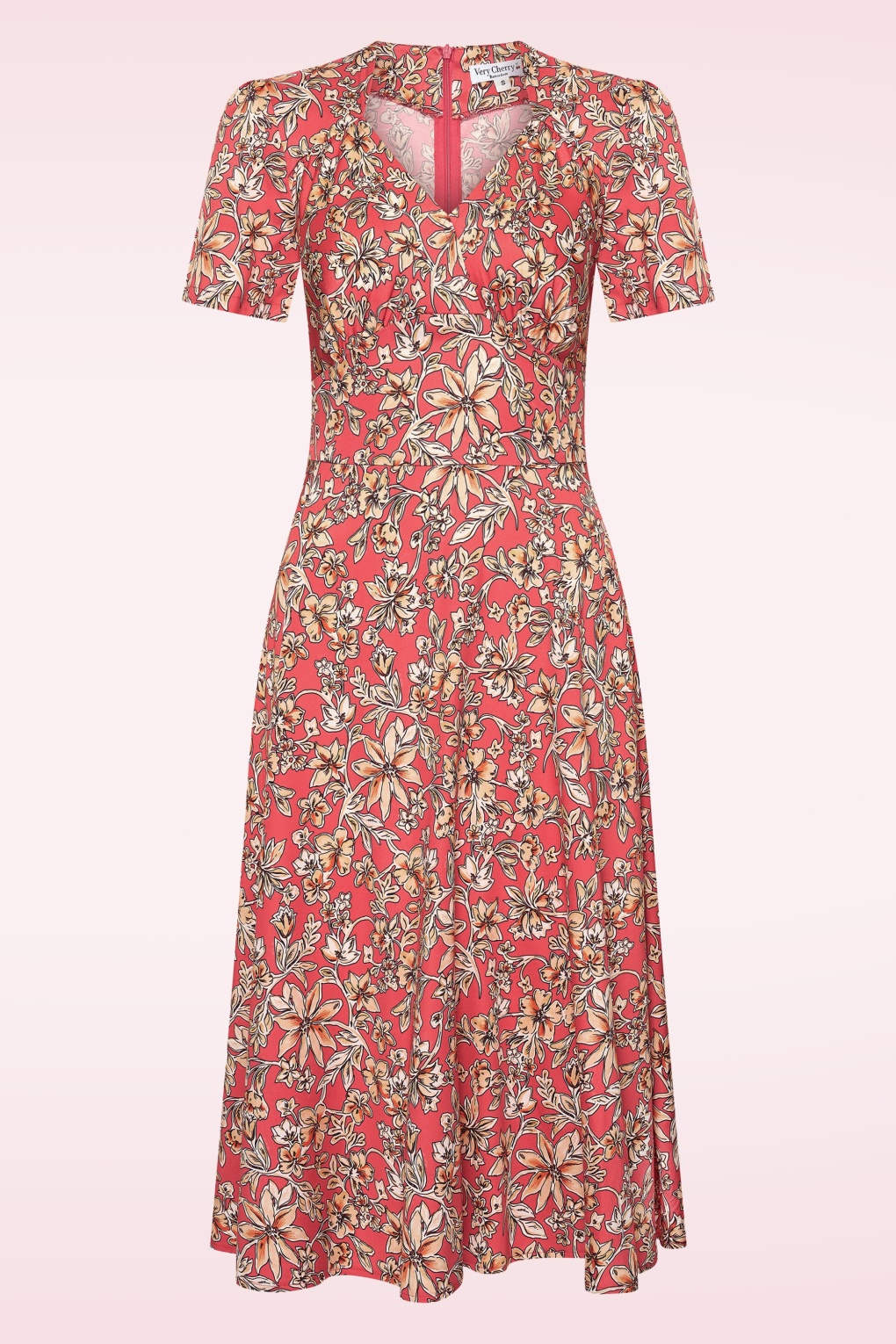 Very Cherry Robe Hollywood Circle Dolores en corail | Acheter chez ...