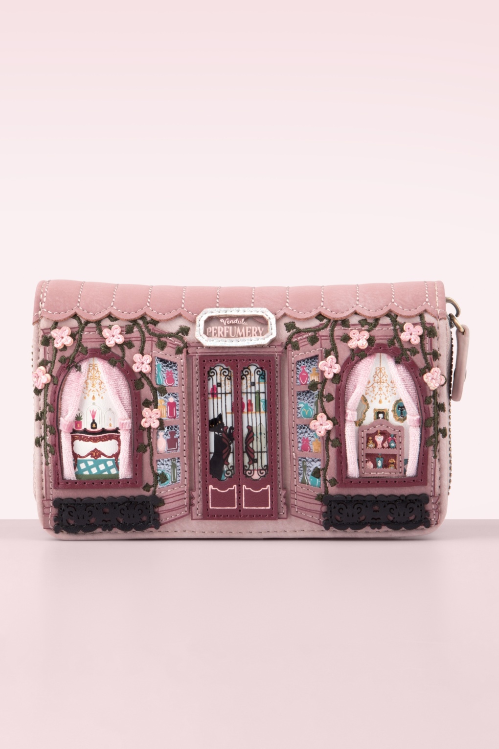 Vendula Portefeuille zippé taille moyenne Vendula Perfumery en rose ...