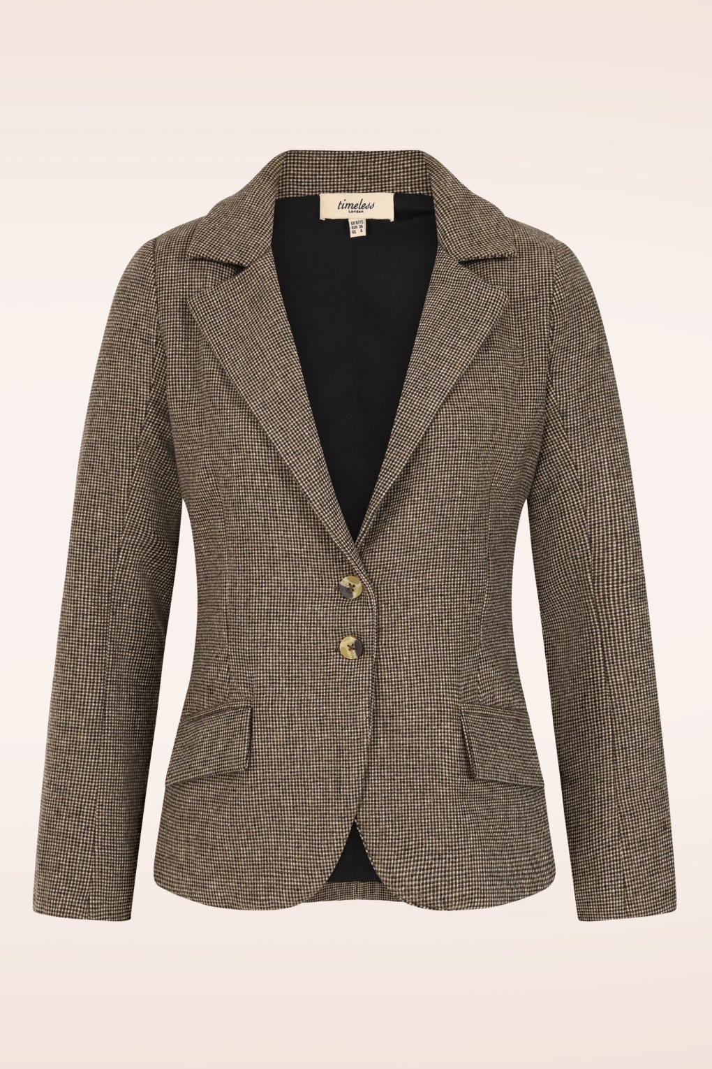 Timeless Melina Karo-Blazer in Braun | Topvintage