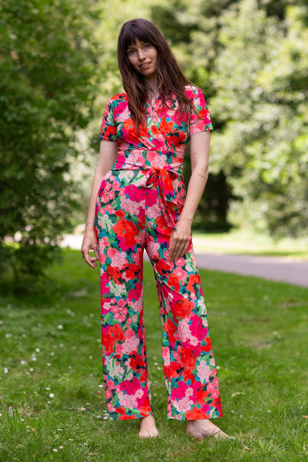 Very Cherry Emmylou jumpsuit in Artist Garden | Topvintage