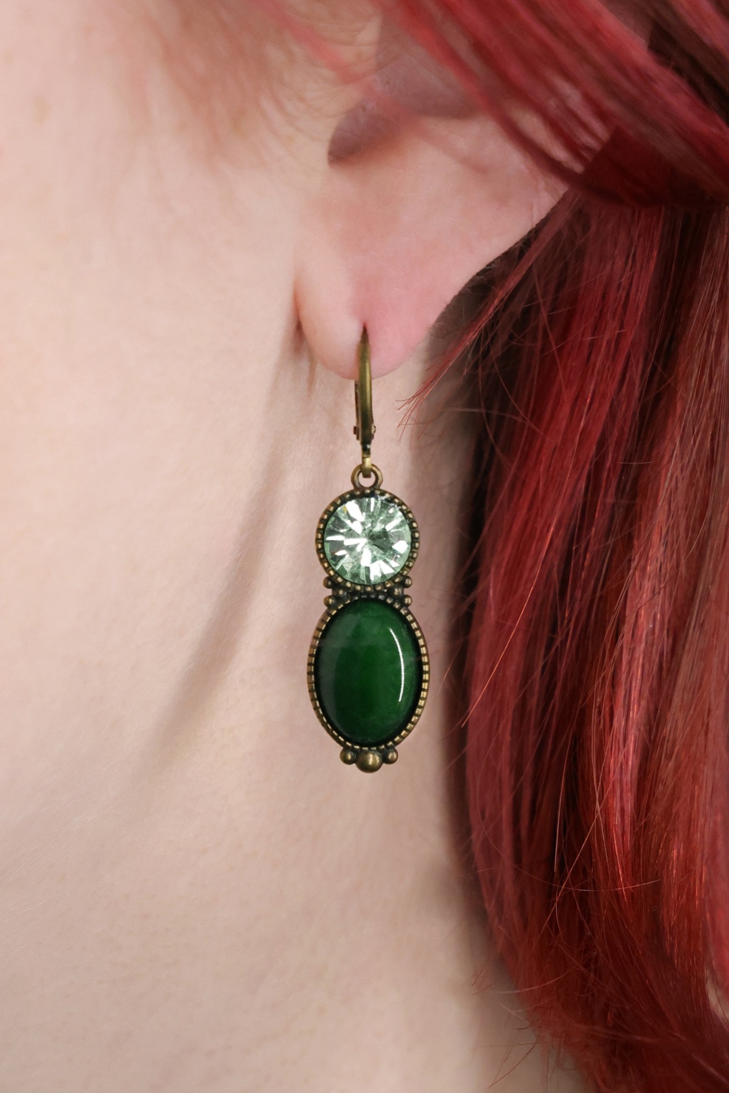 Boucles d'oreilles Tosca en vert profond Urban Hippies | Topvintage