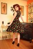 PINUP COUTURE retro Heidi Black Cherry Swing dress jurk