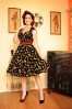 PINUP COUTURE retro Heidi Black Cherry Swing dress