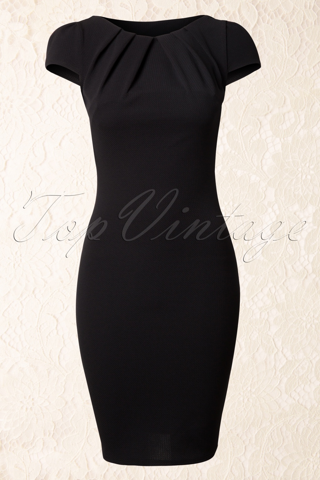 50s Vintage Elegance Dress in Black