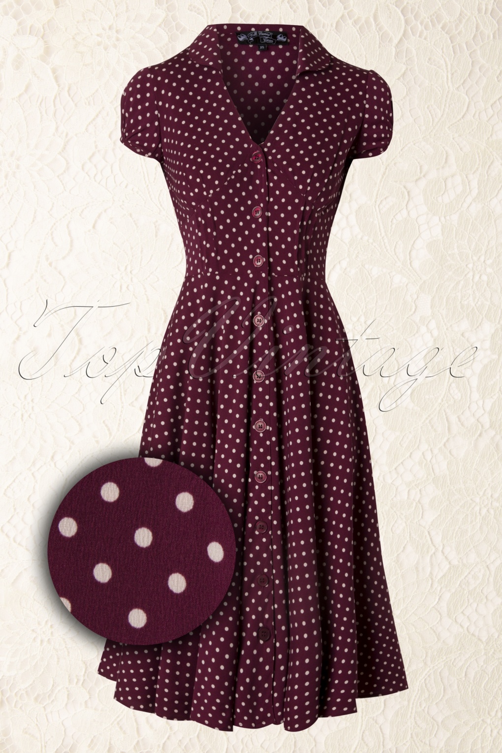 50s Harriet Shirt Dress Raspberry Red 50s Harriet Shirt Dress Raspberry Red